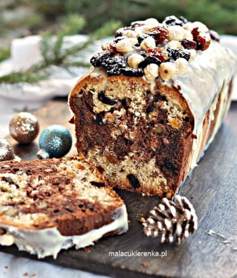 Marmurkowy Keks z Bakaliami i Czekoladą – PRZEPIS – Mała Cukierenka